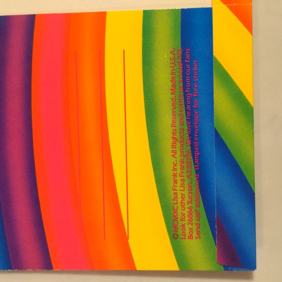 Lisa Frank | Office | Vintage Vtg Lisa Frank 3 Ring Folder Rainbow ...